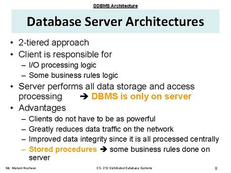 Cs212 Distributed Database Systems Distributed Dbms Architecture Part
