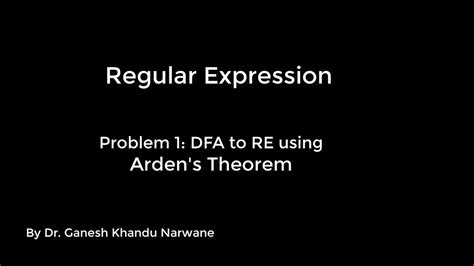 regular expression arden s theorem problem 1 dfa to re youtube