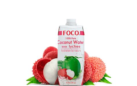 Натуральная кокосовая вода без сахара FOCO