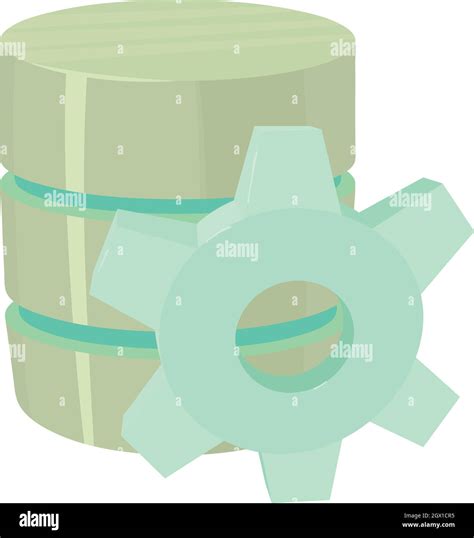 Working Database Icon Cartoon Style Stock Vector Image And Art Alamy