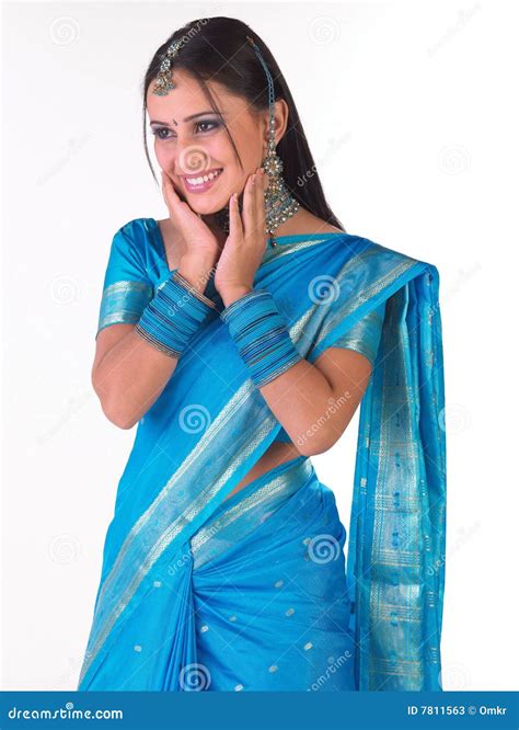 Smiling Indian Girl With Smiling Face Stock Image Image Of Necklace