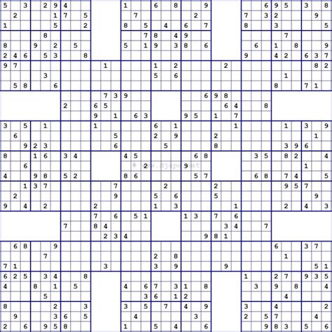 Super Samurai Sudoku 13 Grids Sudoku Sudoku Puzzles Super Samurai