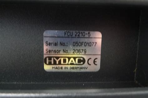 Hydac Fluid Control Unit Fcu 2210 5 Particle Counter