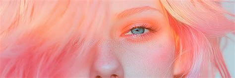 Pale Ruby Streaks Highlight Striking Features Of A Model With Vibrant