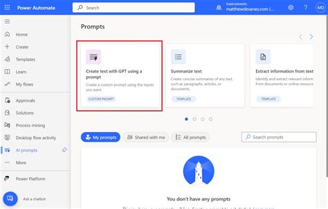 power automate create text with gpt and ai prompts