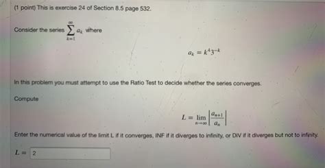 Solved 1 Point This Is Exercise 32 Of Section 85 Page