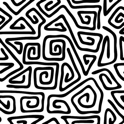 Premium Vector Seamless Pattern Ethnic Background Spirals