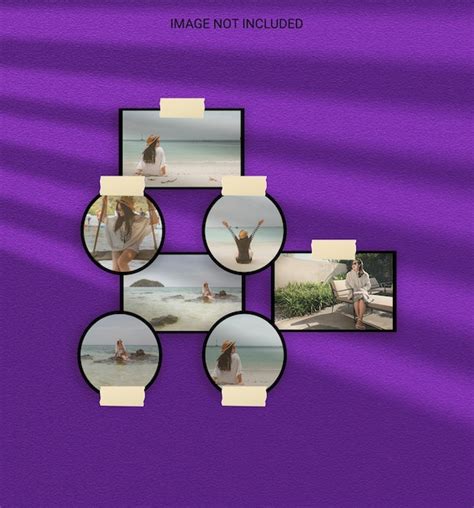 Premium Psd Modern Minimalist Shadow Overlay Photo Frame Polaroid Mockup Premium Psd