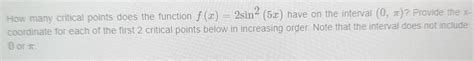How Many Critical Points Does The Function