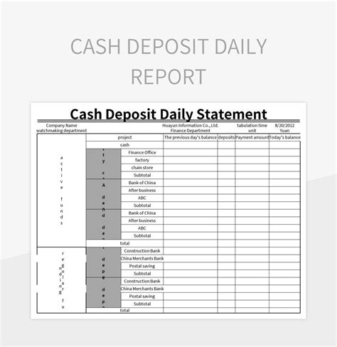 Deposit Template Excel At Oscar Minahan Blog