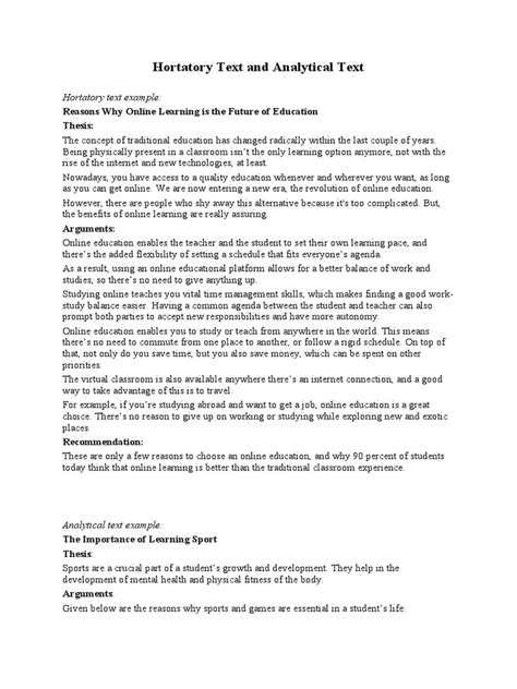 Hortatory Text Pdf Distance Education Educational Technology Hortatory Text Pdf Distance Education Educational Technology