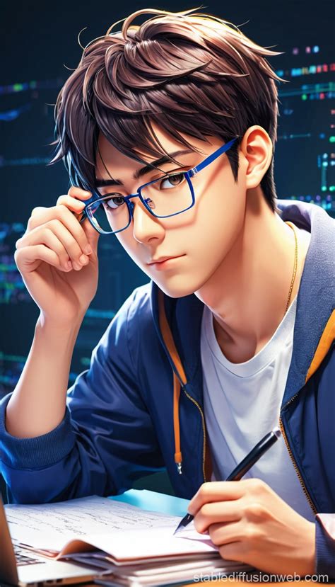 Realistic Anime Programmer Stable Diffusion Online