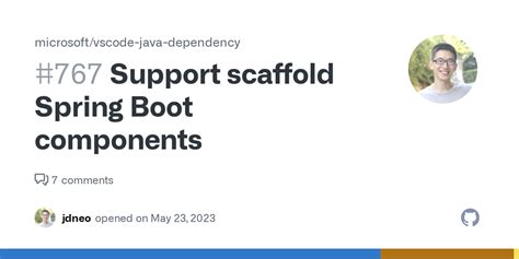Support Scaffold Spring Boot Components · Issue 767 · Microsoftvscode Java Dependency · Github