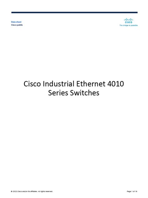 Datasheet Cisco Ie4010 Pdf Network Switch Ip Address