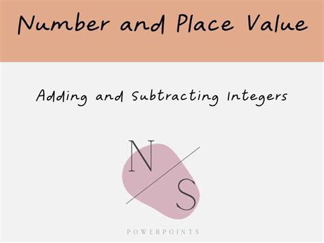 Adding And Subtracting Integers Lesson Presentation Teaching Resources