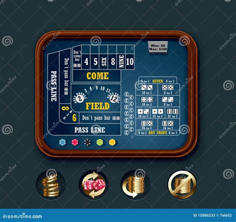 Vector Craps Table Layout Small 15086233 Vector Craps Table Layout Small 15086233