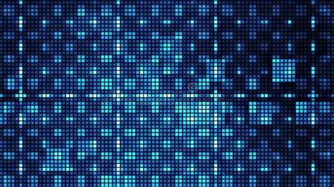 Digital Technology Blue Grid Line Mosaic Tile Motion Stock Video