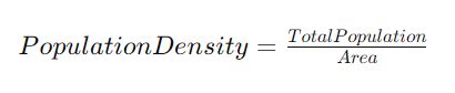 Population Density Calculator People Km People Mi