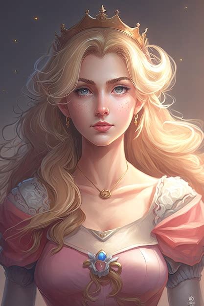 Premium Photo Pretty Princess Peach Nostalgic Adorable Beautiful