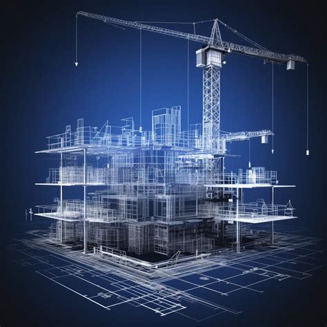 Architecture Blueprint 3d Plan Generative Ai Stock Illustration