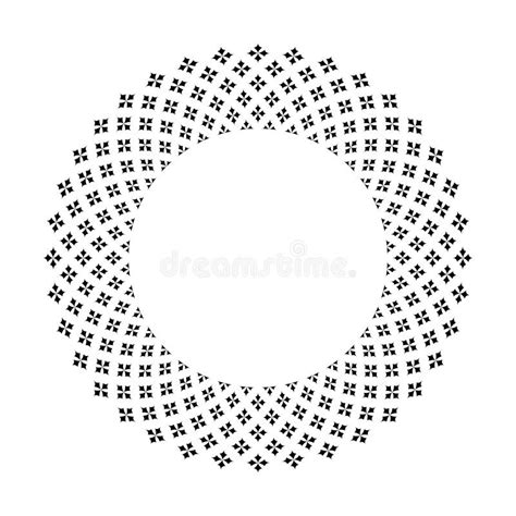 Circular Radial Pattern For Decorative Circle Frame Stock Vector Illustration Of White Vector