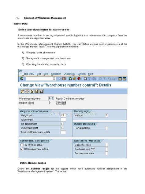Sap Wm Tutorial Pdf Warehouse Pallet