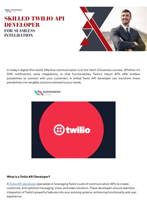 Ppt Skilled Twilio Api Developer For Seamless Integration Powerpoint Presentation Id13882232