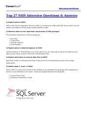 Top 27 Ssis Interview Questions Pdf Https Career Guru99 Com Top 27 SSIS Interview Questions