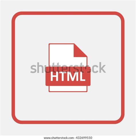 Html File Extension Icon Stock Vector Royalty Free 432699550