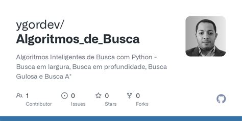github ygordev algoritmos de busca algoritmos inteligentes de busca