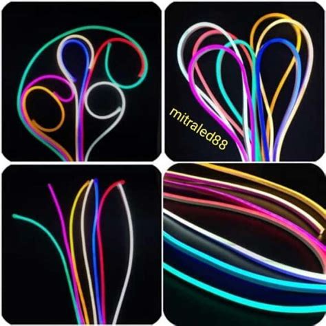 Promo Led Strip Flexiebel Neon Flex V M Meter Lampu Selang Striplight Merah Multicolor