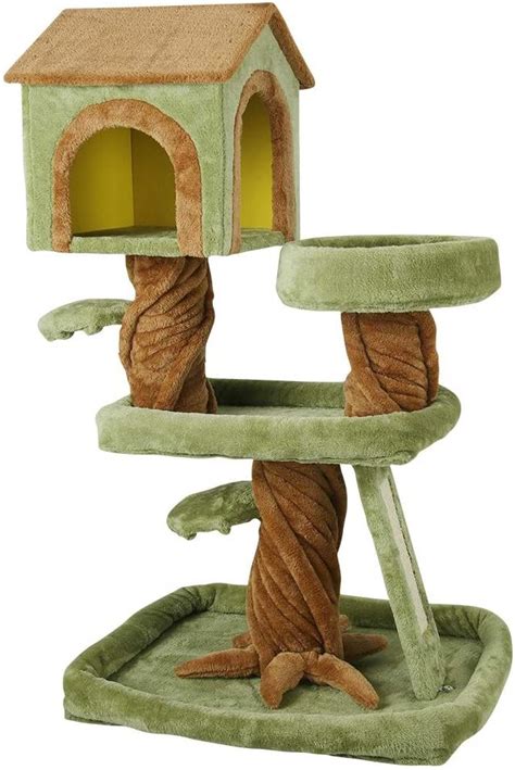 Cat Tree Multi Level 40” Kitten Tree House With Scratching Posts And