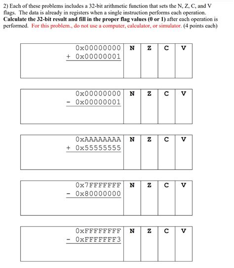 Solved 2 Each Of These Problems Includes A 32 Bit