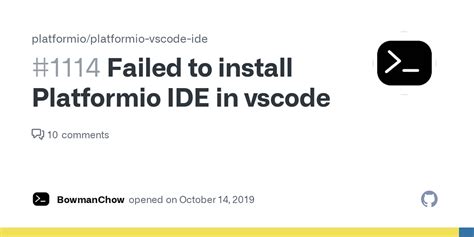 Failed To Install Platformio IDE In Vscode Issue Platformio Platformio Vscode Ide GitHub