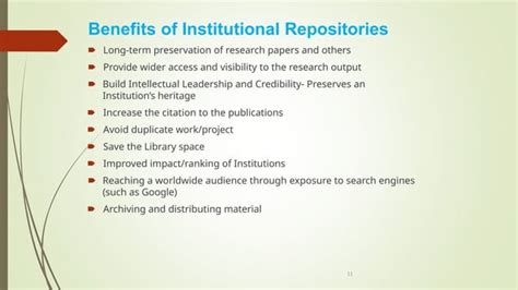 Institutional Repositories For Library Science Pptx