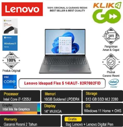 Jual Lenovo Ideapad Flex Iau I U Ram Gb Gb Ssd Wuxga Win Home
