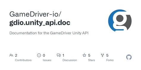 Github Gamedriver Iogdiounityapidoc Documentation For The