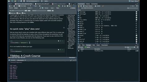 Tibbles A Crash Course Part 2 Introduction To Tidyverse R Workshop