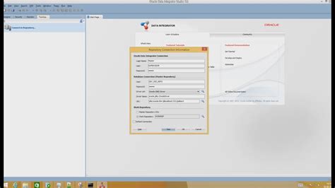 Creating The Master And Work Repository Schemas In Odi 12c Youtube