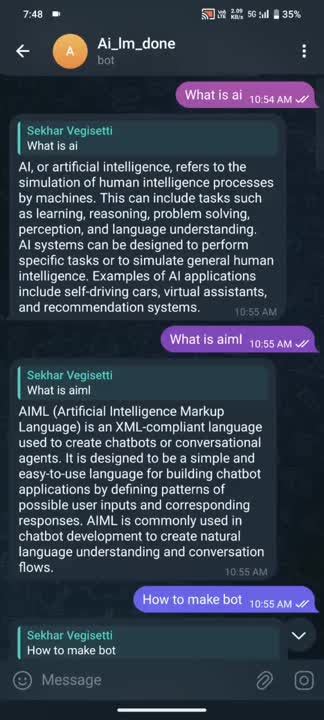 Sekhar Vegisetti On Linkedin Telegrambot Aimers