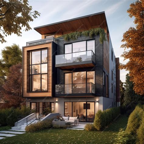 Premium Ai Image Modern Luxury Tropical House Residential 3d