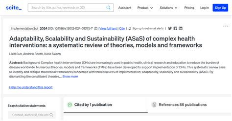 Adaptability Scalability And Sustainability Asas Of Complex Health