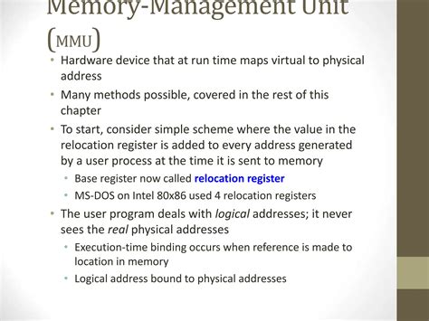 operating systems main memory management ppt operating systems