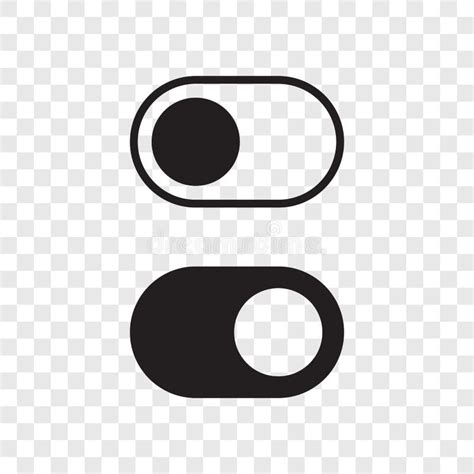 Toggle Button Switch Off Or Turn On Slider Icons For Vector Flat Web