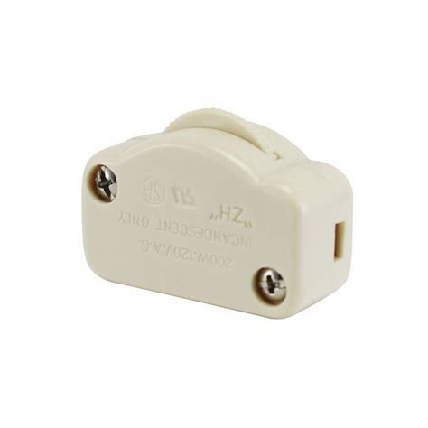 White Hi Low Inline Dimmer Switch For 18 2 Spt 1 Lamp Cord