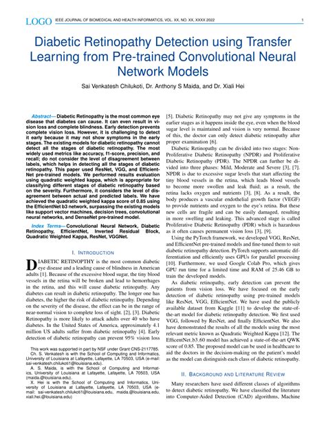 Pdf Diabetic Retinopathy Detection Using Transfer Learning From Pre