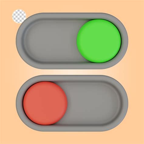 premium psd 3d rendering of enable and disable switch