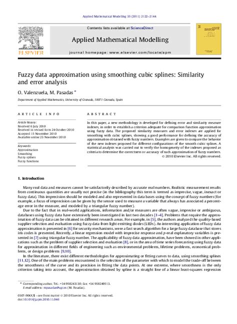 pdf fuzzy data approximation using smoothing cubic splines
