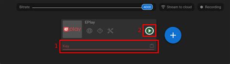 manual how to stream to eplay with external encoder streamster