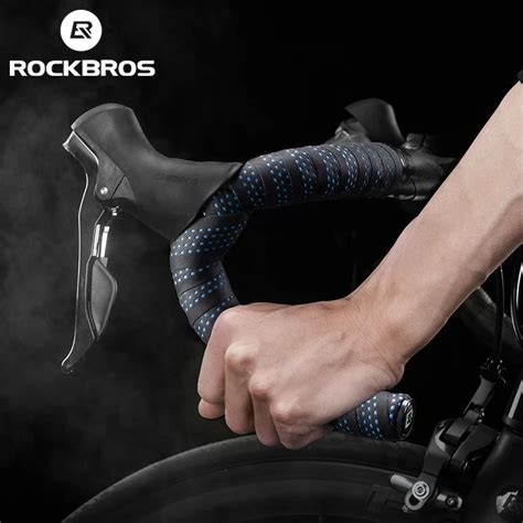 Rockbros Mtb 도로 자전거 핸들 바 테이프 Pu Eva 미끄럼 방지 랩 소프트 충격 방지 그립 테이프 자전거 액세서리